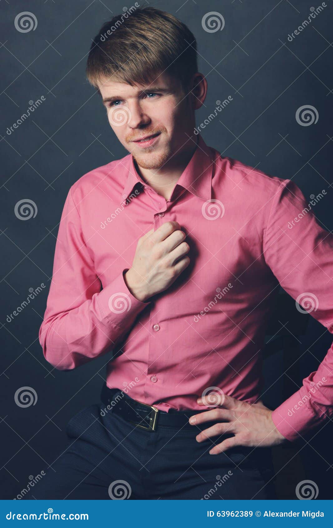 The boy in pink shirt stock image. Image of girl, portrait - 63962389