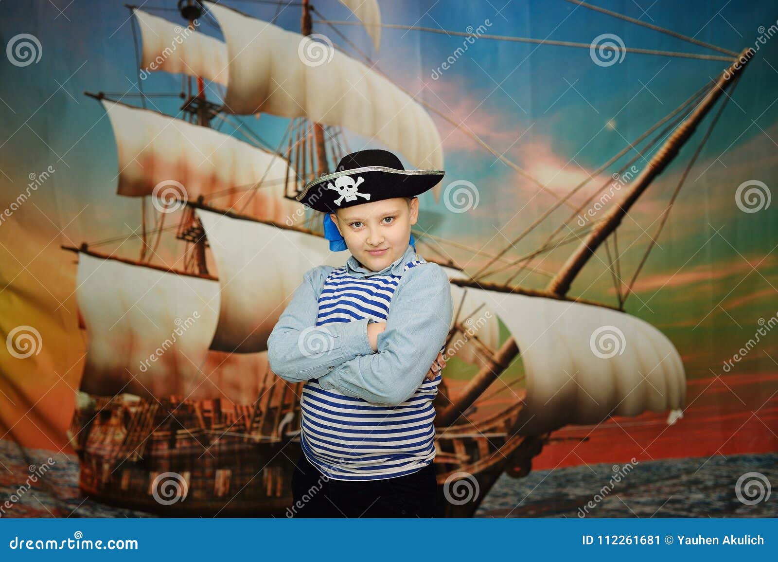 Boy Pirate on Ship Background Editorial Photo - Image of learning ...