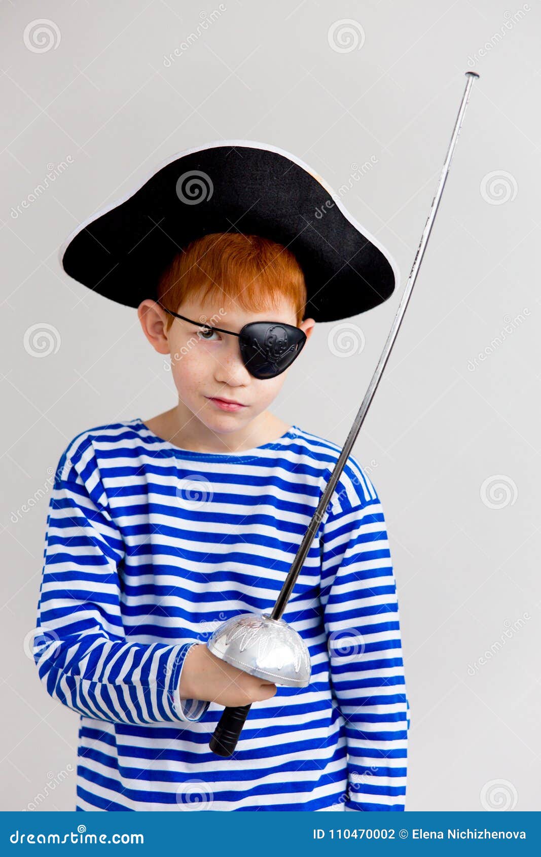 Boy in a pirate costume stock photo. Image of person - 110470002