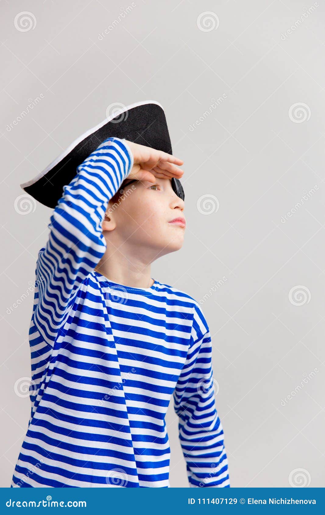 Boy in a pirate costume stock image. Image of little - 111407129