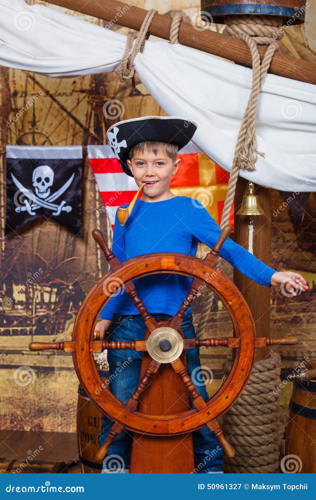 Boy pirate stock image. Image of adventure, looking, dressup - 50961327