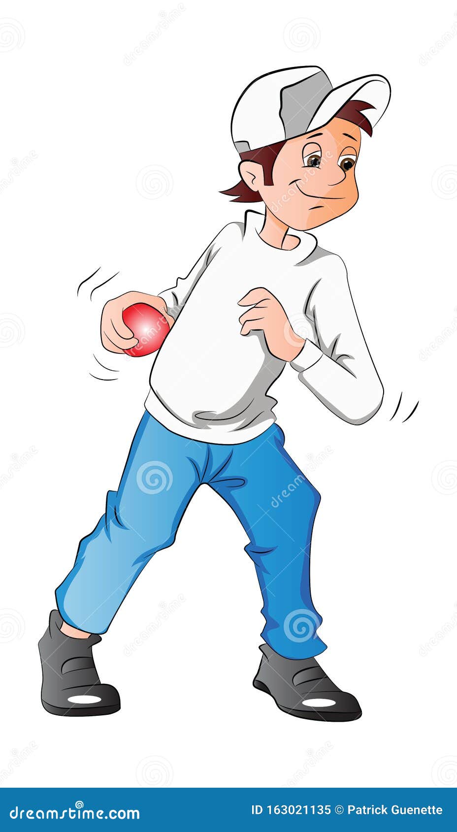 Boy Pitching Baseball Isolated Coloring Page Cartoon Vector ...