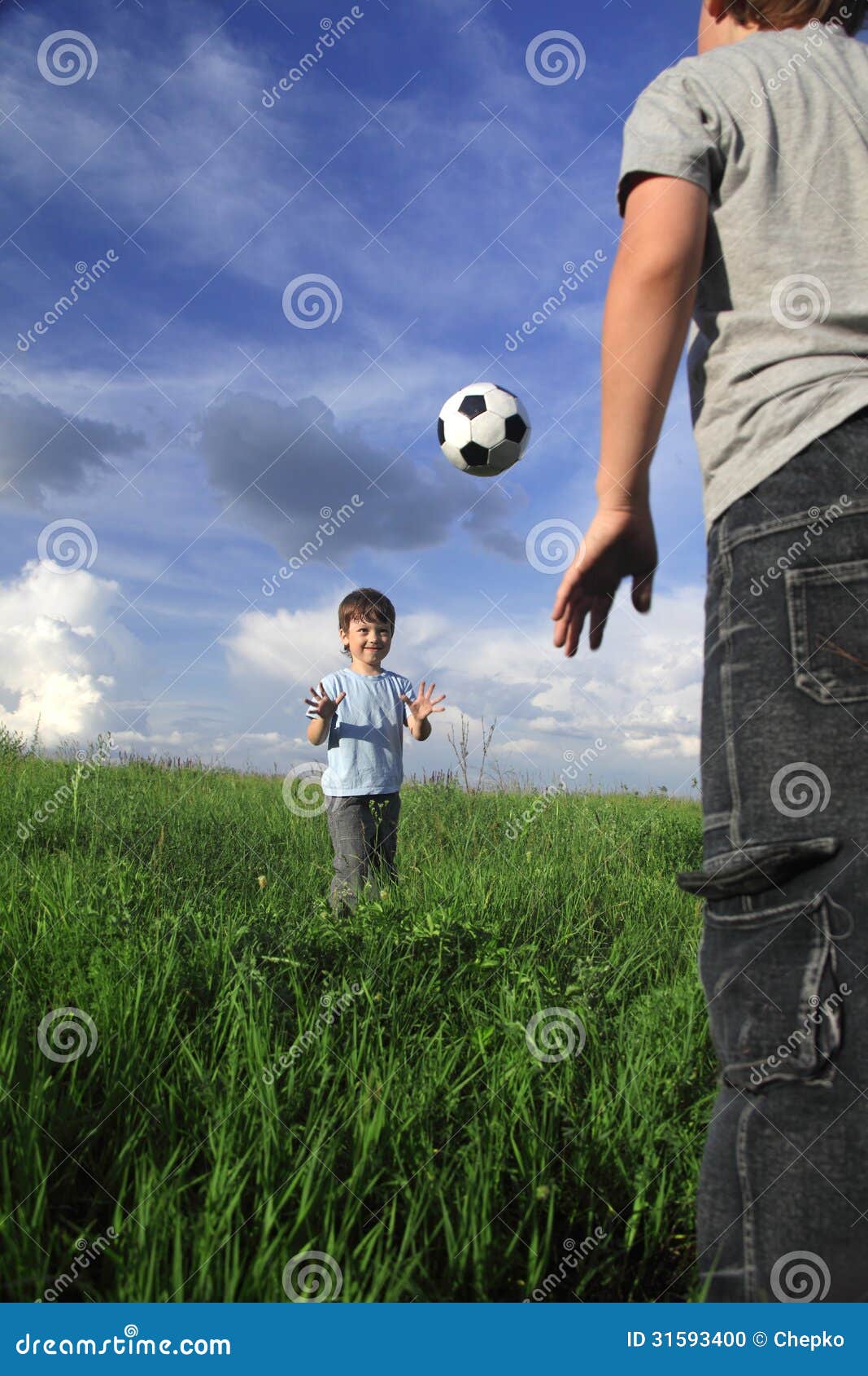 Boy play in ball stock photo. Image of kicking, fitness - 31593400
