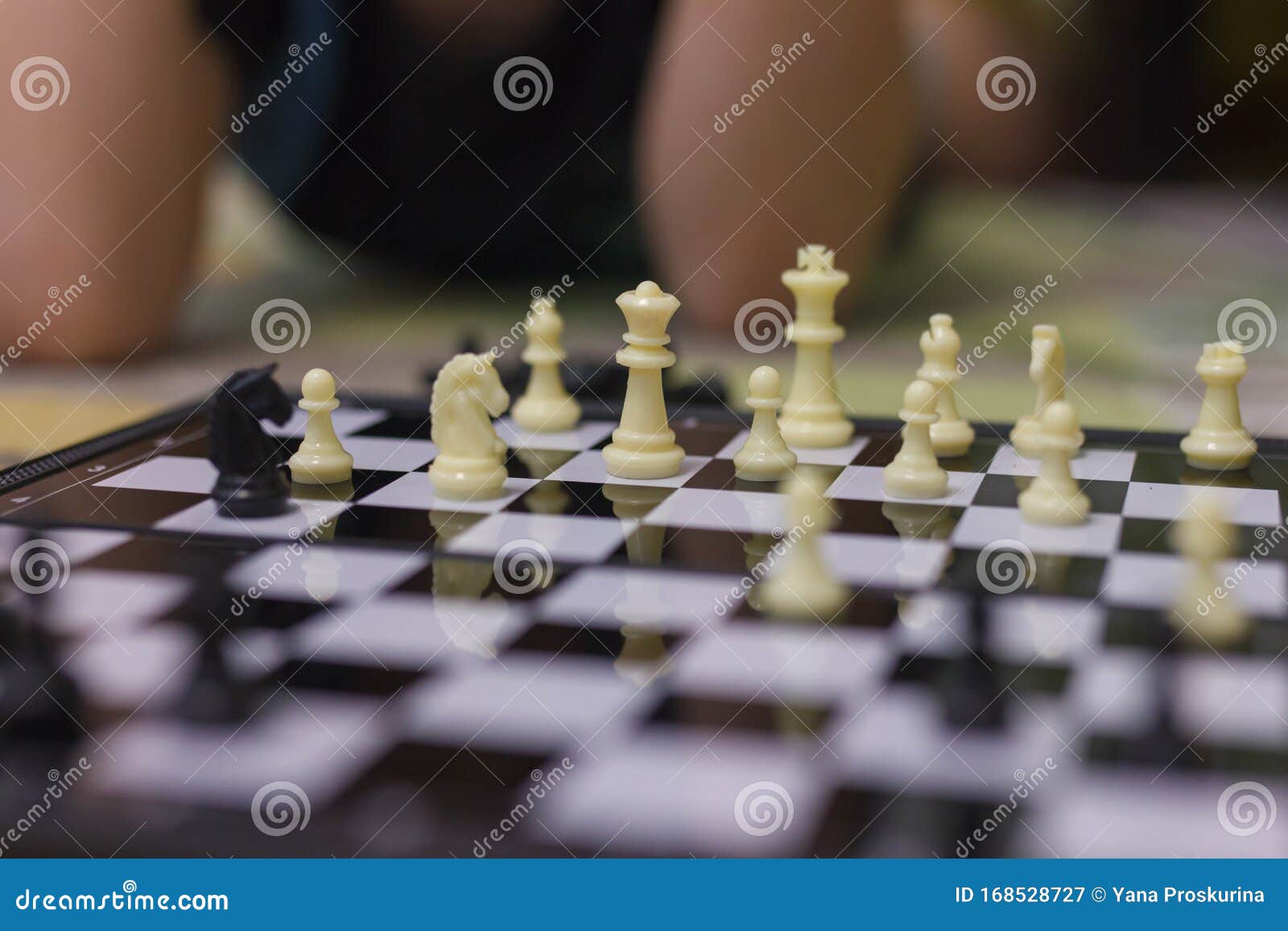 Boy Play in the Chess. without Face Stock Image - Image of concept ...