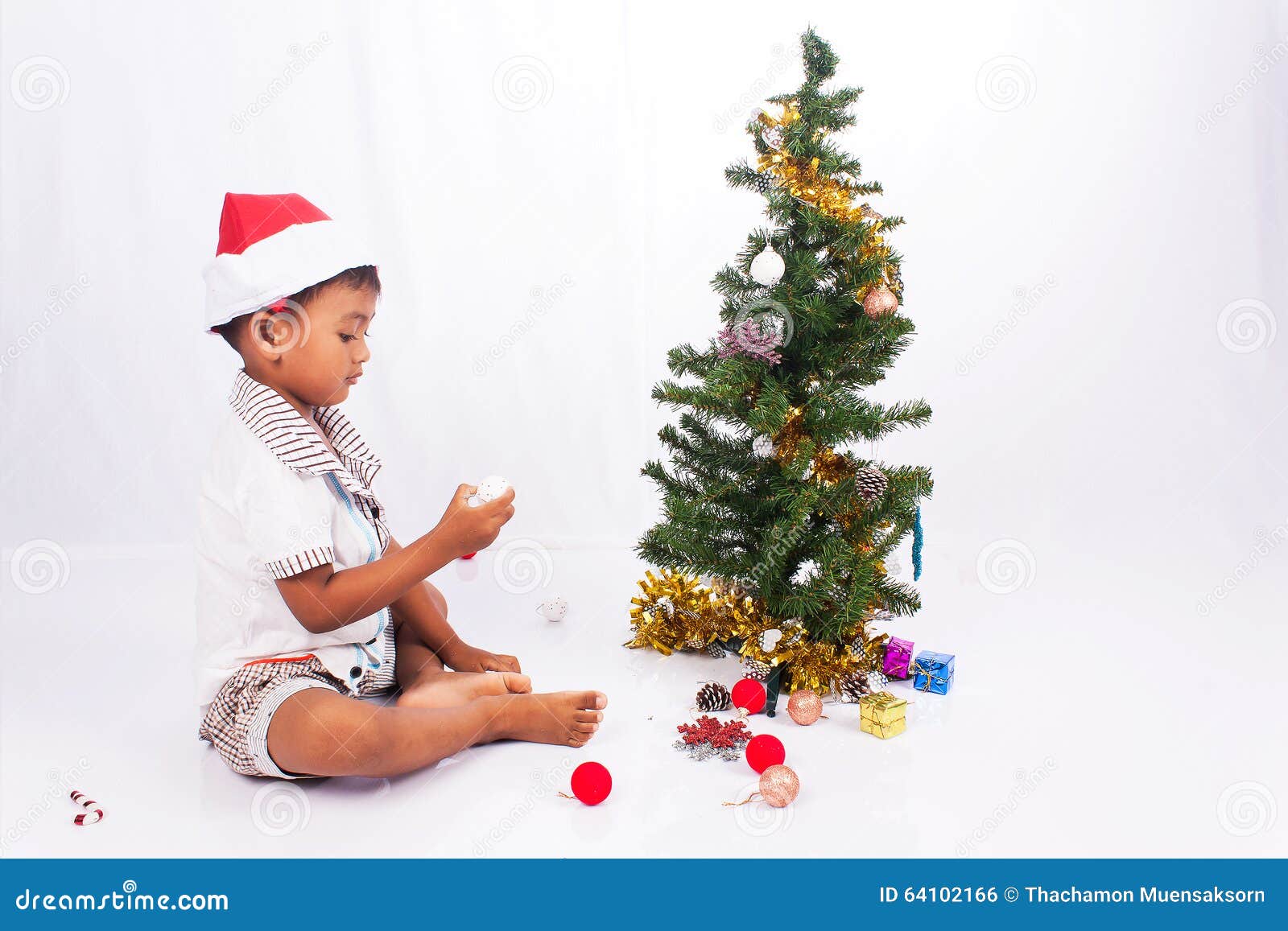 Boy Play Christmas Collection Stock Photo - Image of gift, decorated ...
