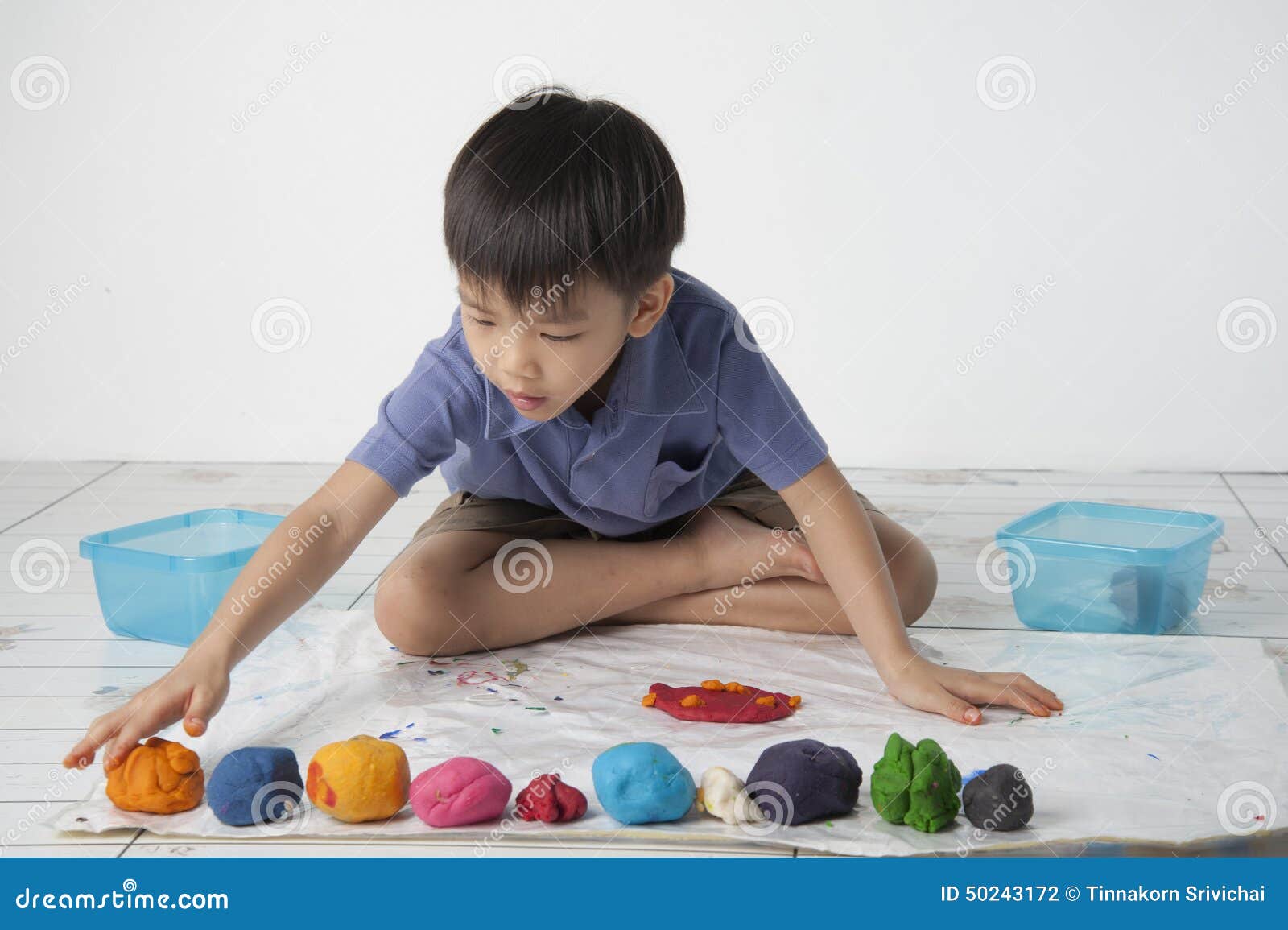 Boy play dough stock photo. Image of education, color - 50243172