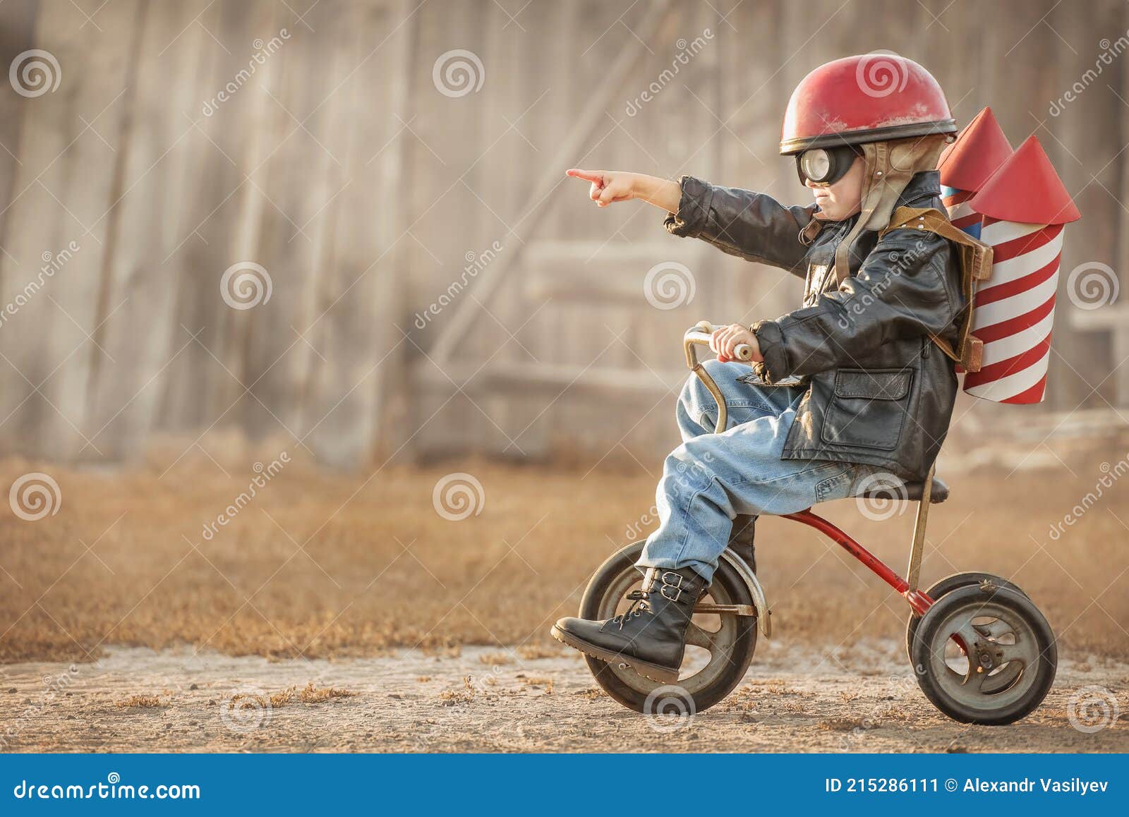 Boy play in the rocketman stock image. Image of inspiration - 215286111
