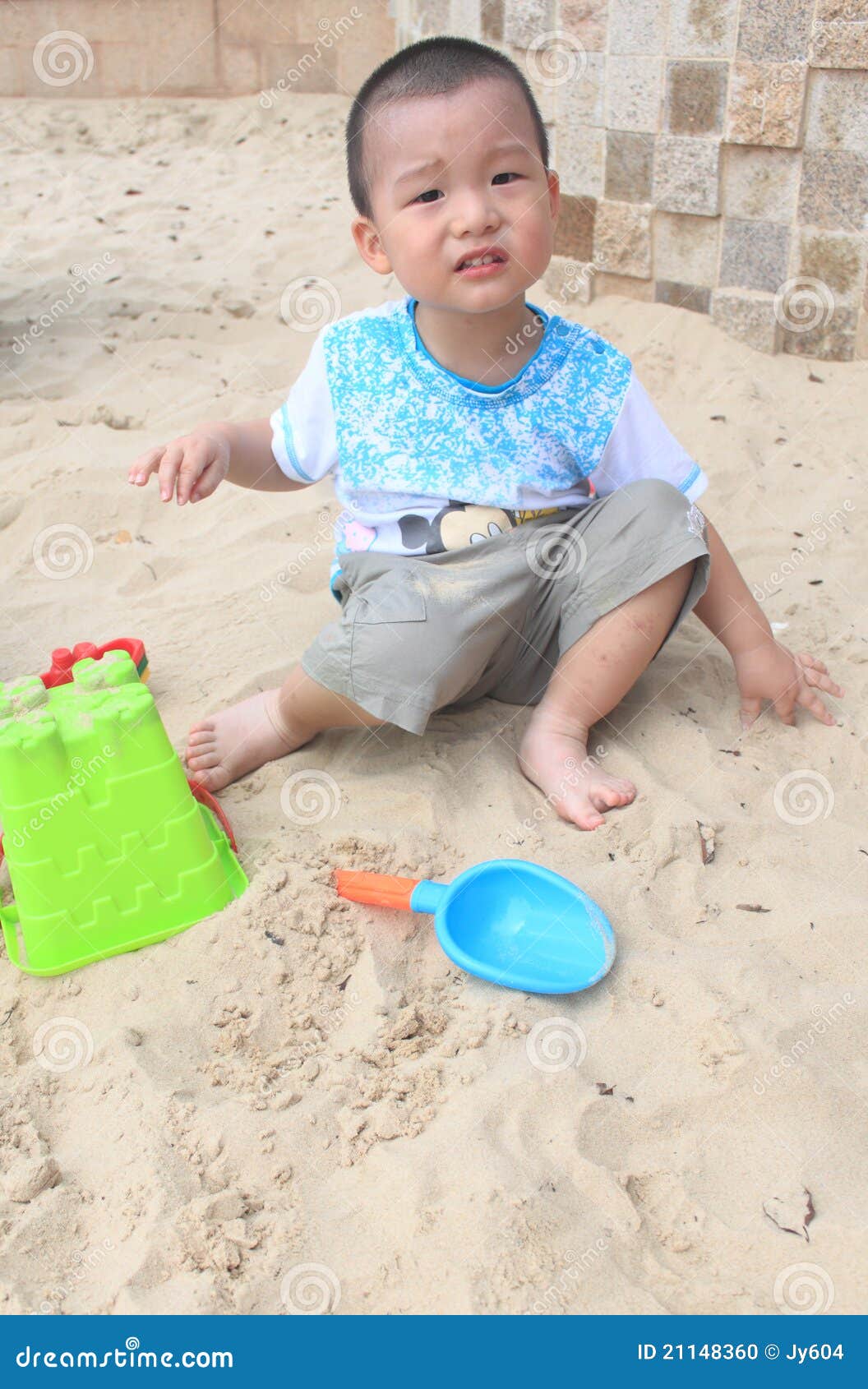 Boy play on sand stock photo. Image of healthy, coast - 21148360
