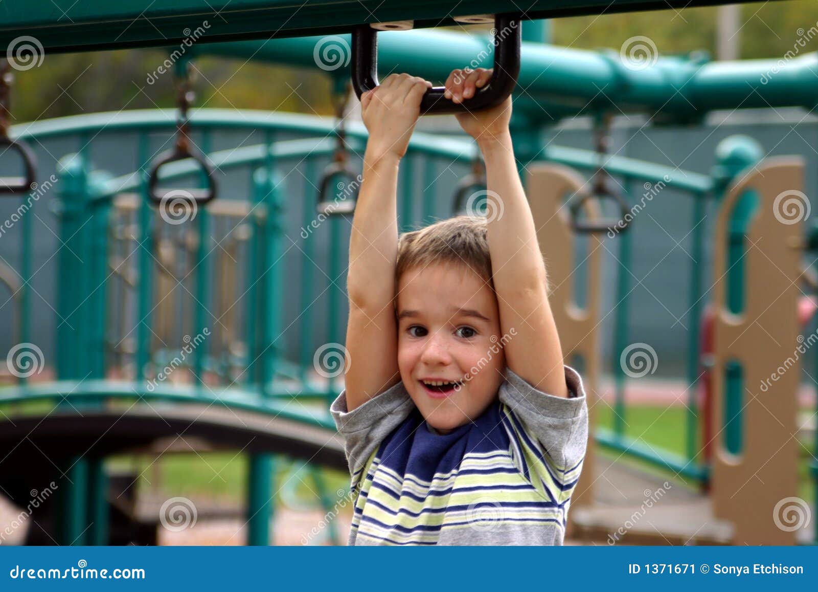 Boy at Playground stock image. Image of child, outside - 1371671