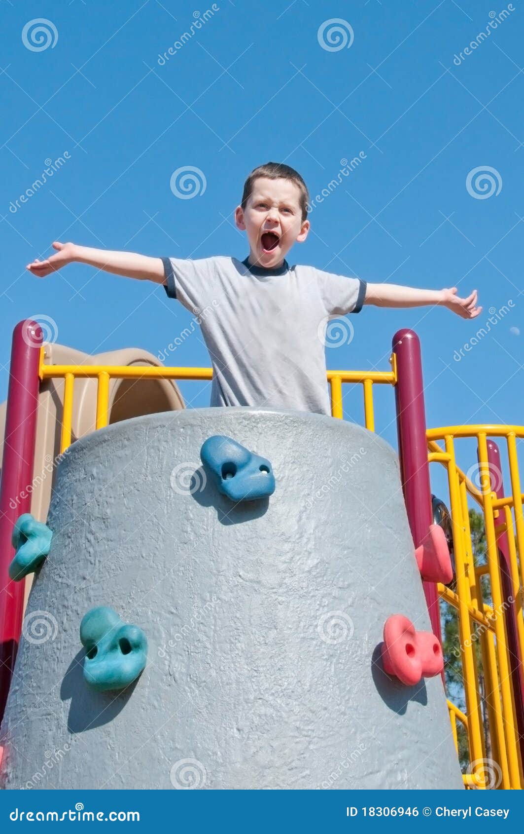 Boy on playground stock photo. Image of playing, park - 18306946