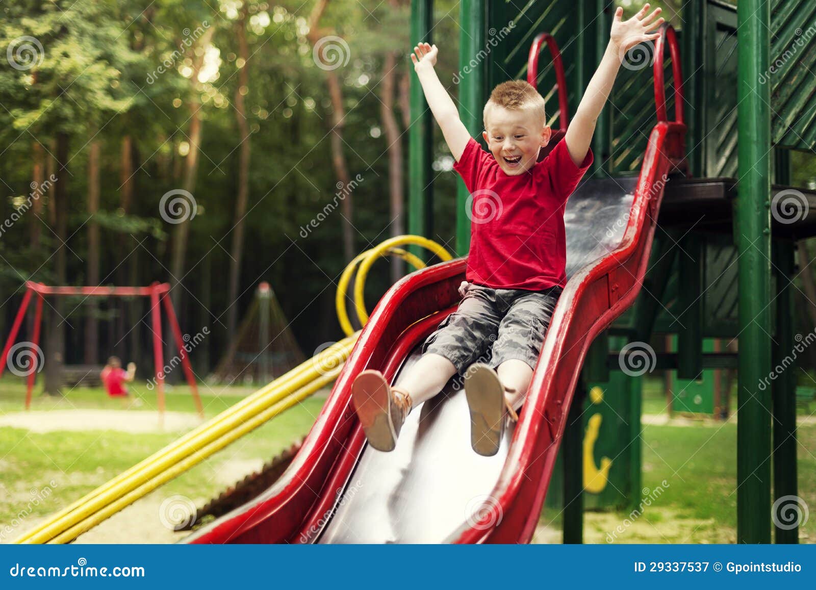 Boy on playground stock image. Image of mouth, human - 29337537
