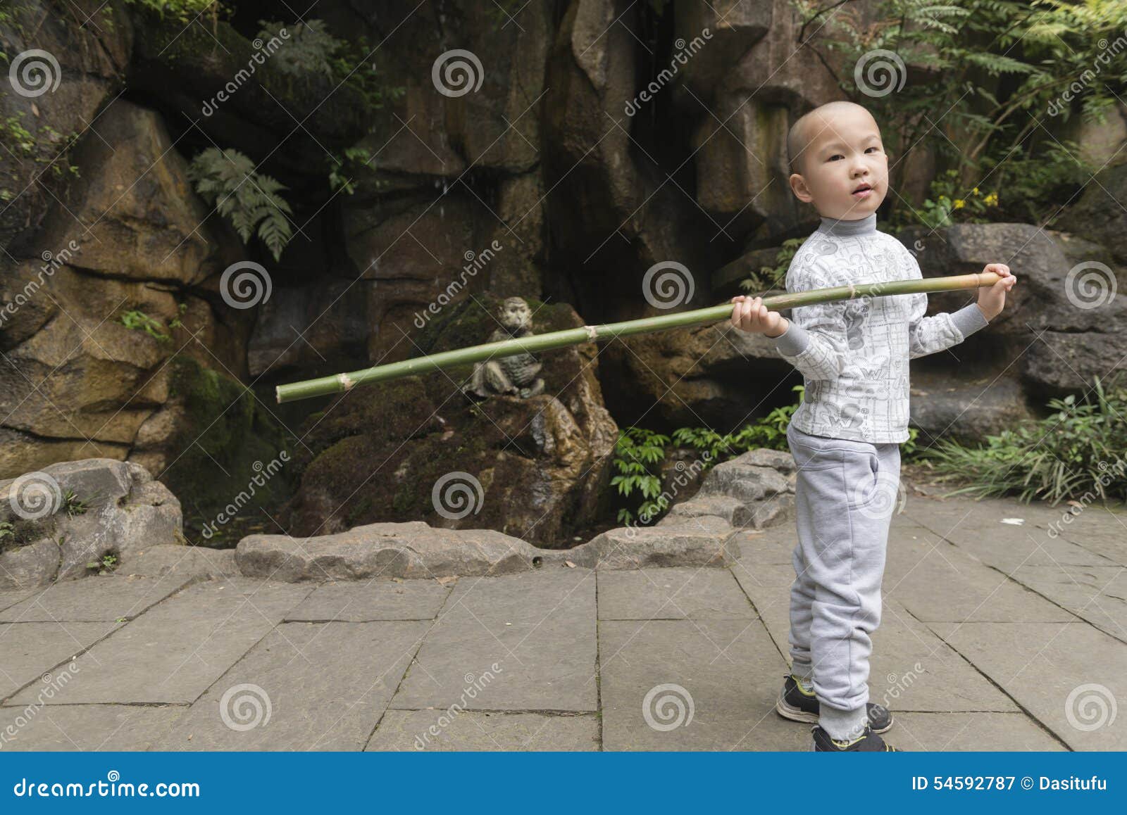 Man Playing Bamboo Instrument With Lagoon Background Royalty-Free Stock ...