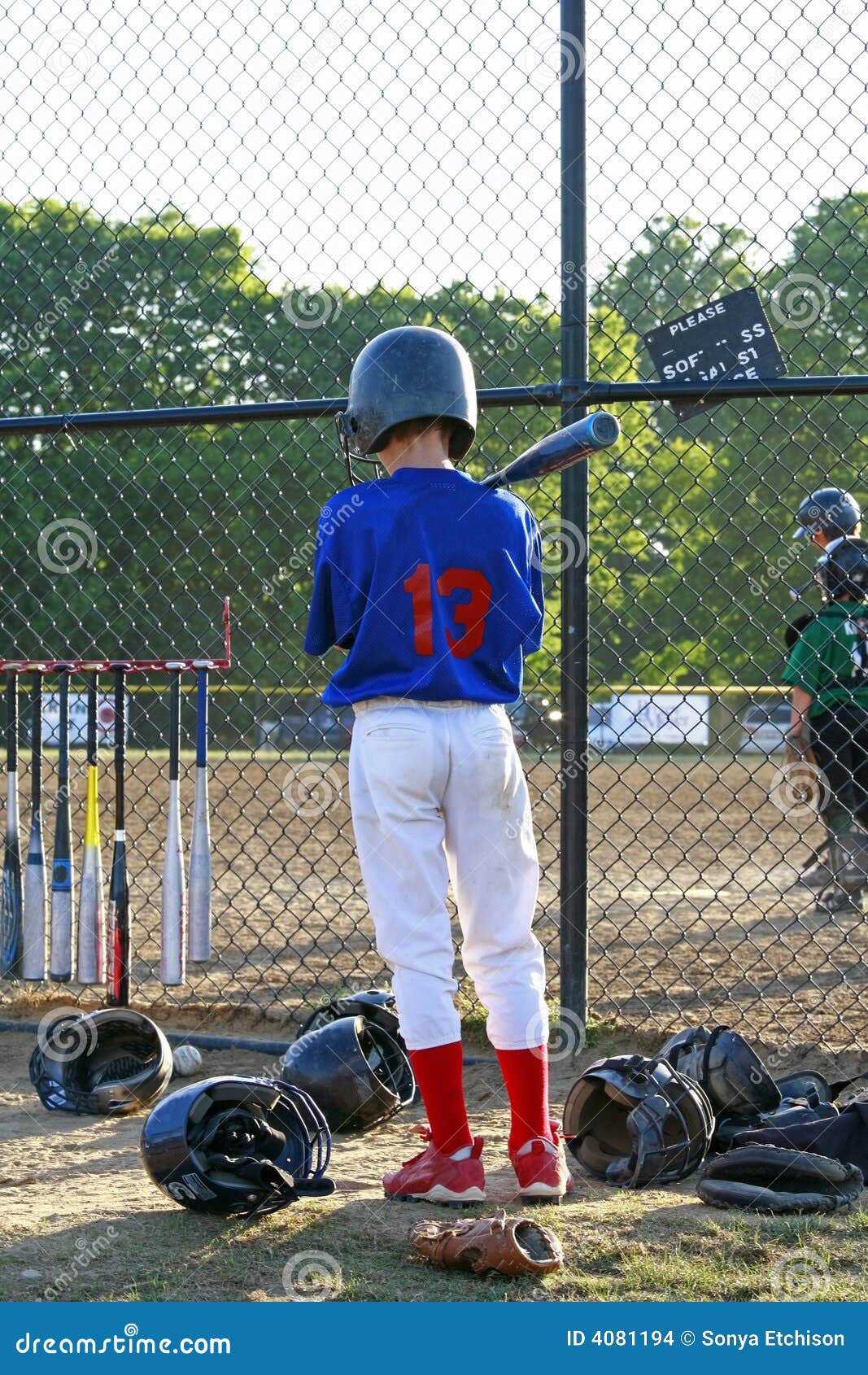 Boy Playing Baseball stock photo. Image of child, helmets - 4081194