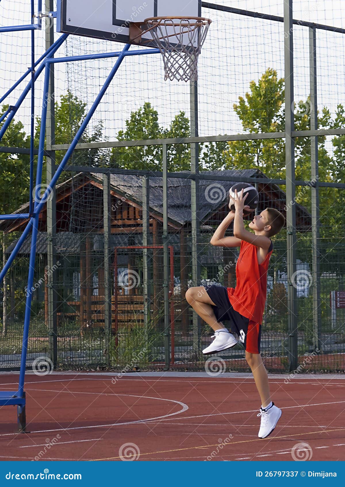 Boy Playing Basketball Royalty Free Stock Photography - Image: 26797337