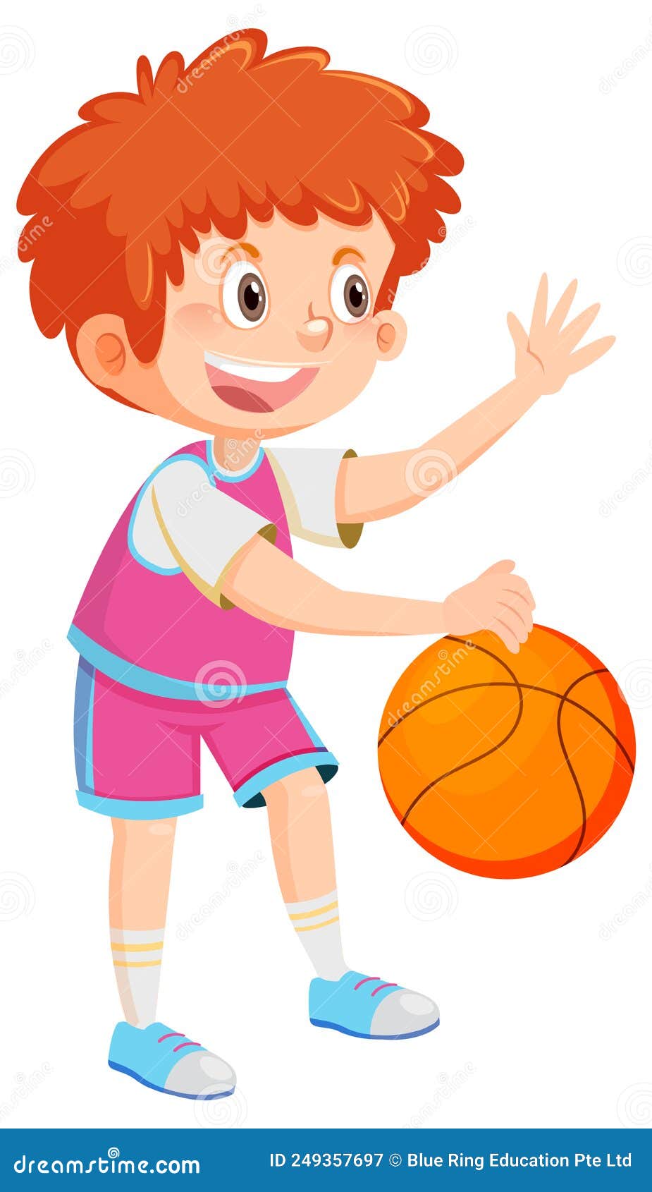A Boy Playing Basketball Cartoon Stock Vector - Illustration of ...