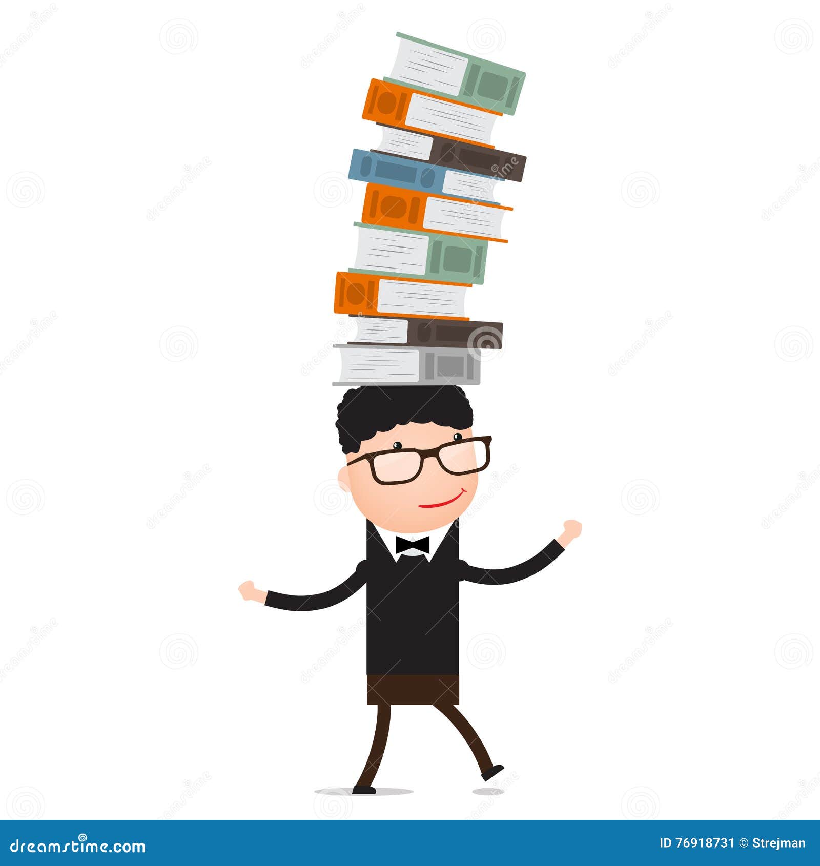 Boy playing with books stock vector. Illustration of college - 76918731