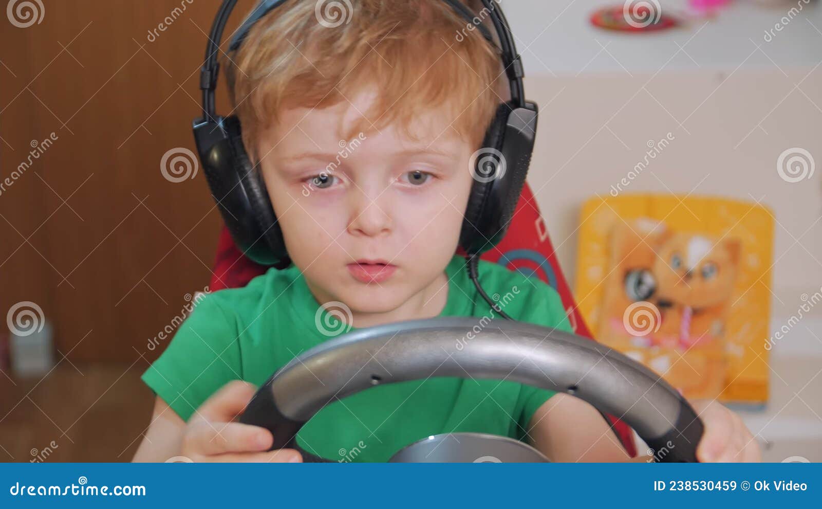 Boy Playing Car Racing stock video. Video of gamepad - 238530459