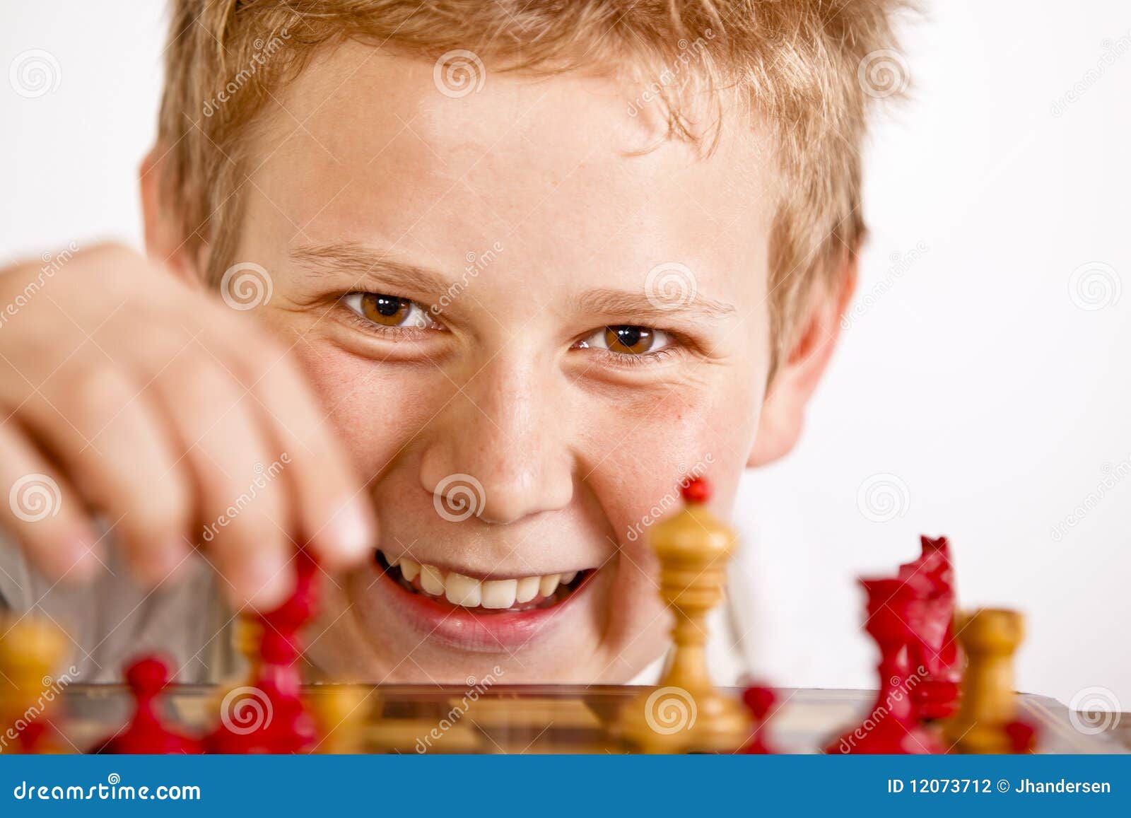 Boy playing chess stock photo. Image of happy, talented - 12073712