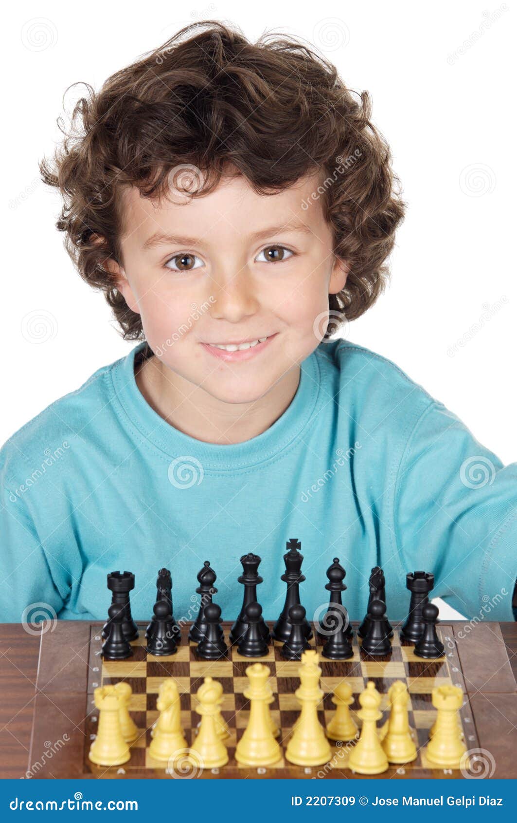 Boy playing the chess stock image. Image of caucasian - 2207309