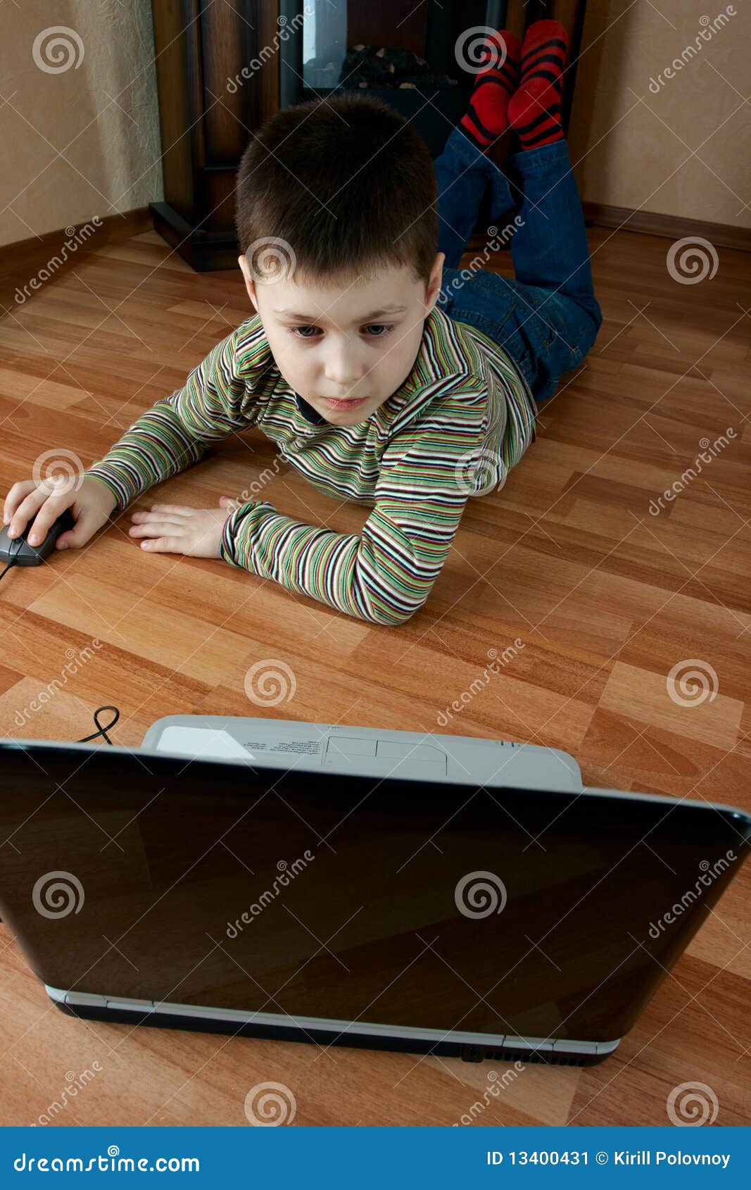 Boy playing computer game stock image. Image of leisure - 13400431