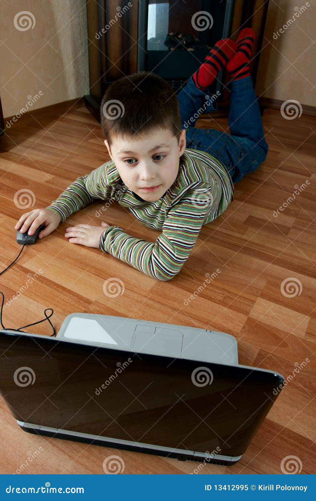 Boy playing computer game stock image. Image of childhood - 13412995