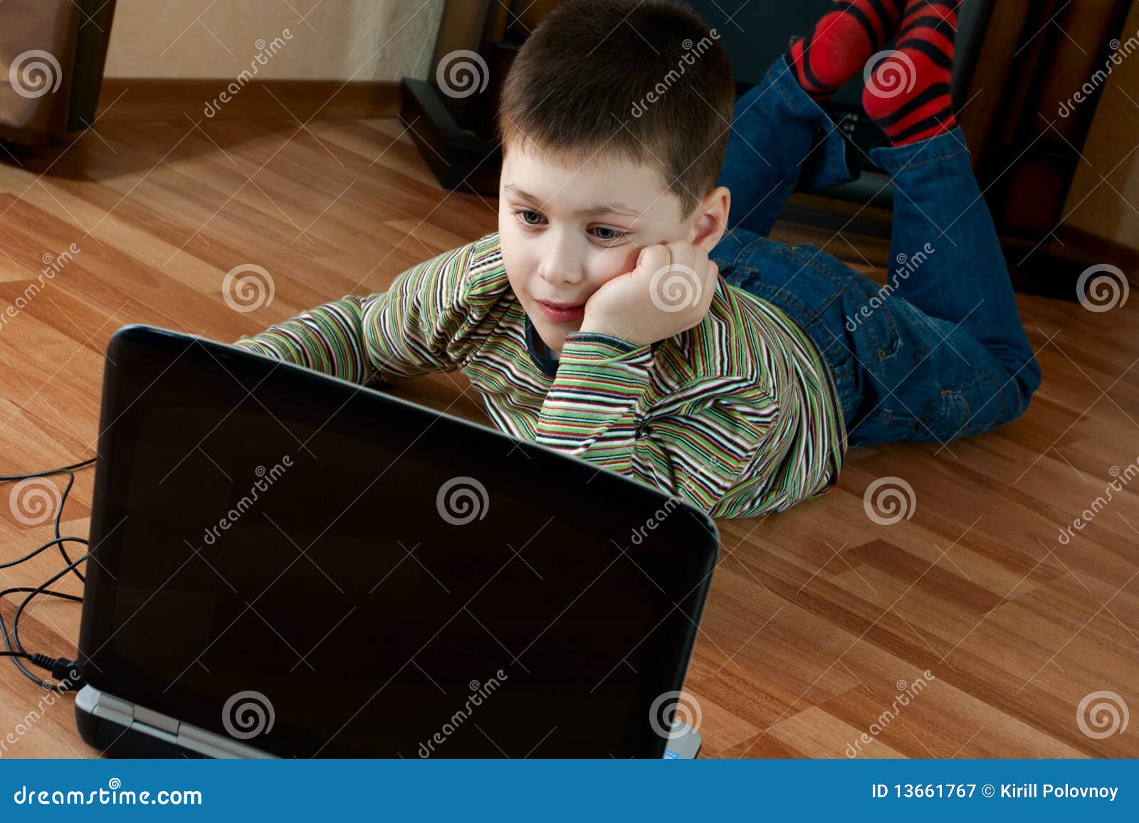 Boy playing computer game stock image. Image of caucasian - 13661767