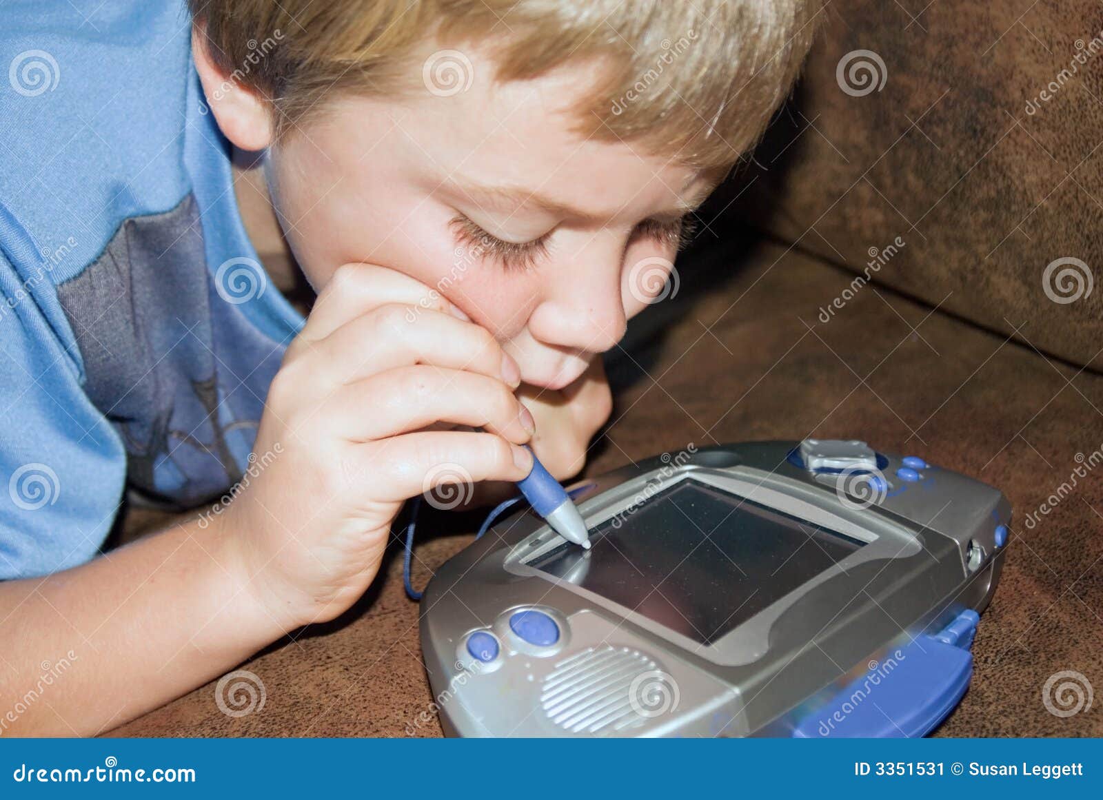 Boy Playing a Computer Game Stock Image - Image of adolescence ...