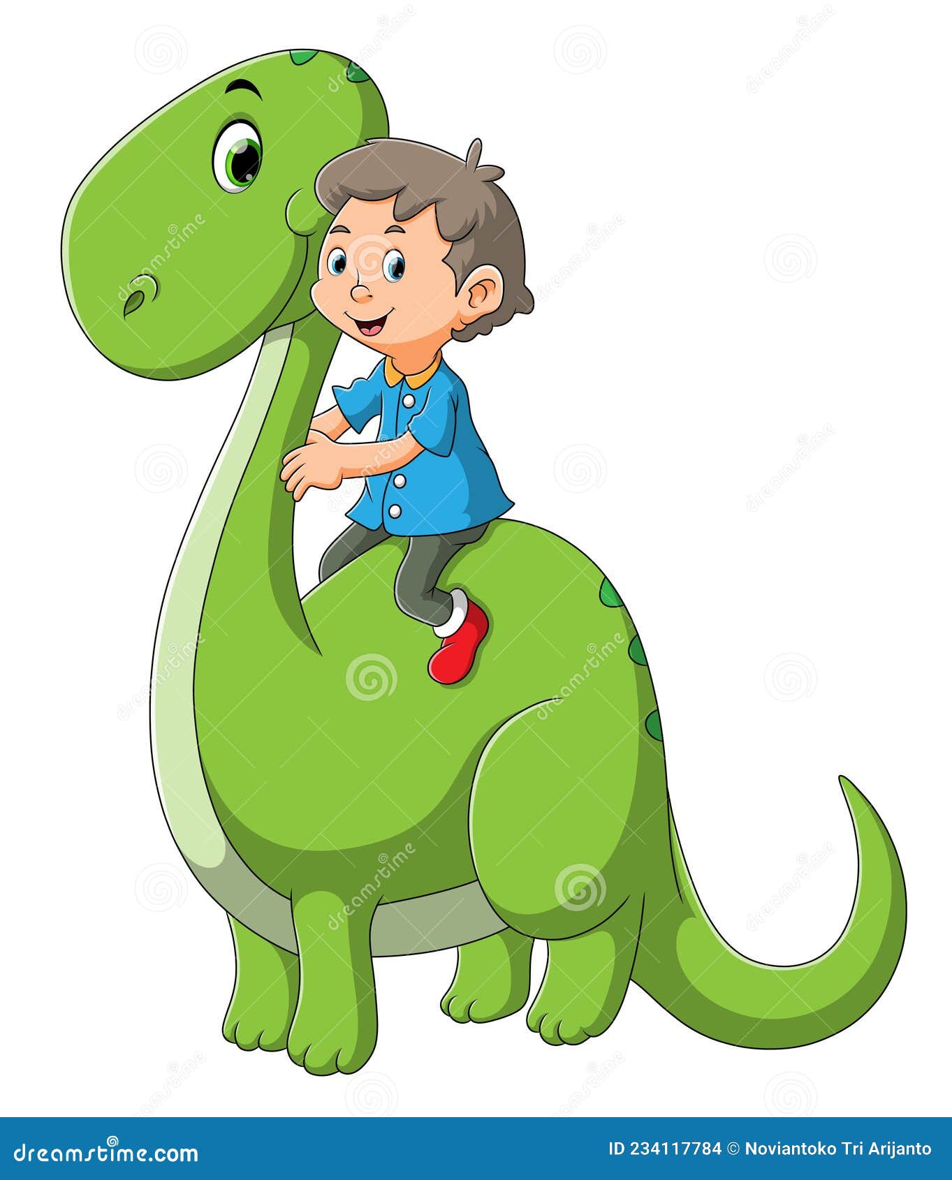 Dinosaur Brontosaurus And Human Size Comparison Royalty-Free ...