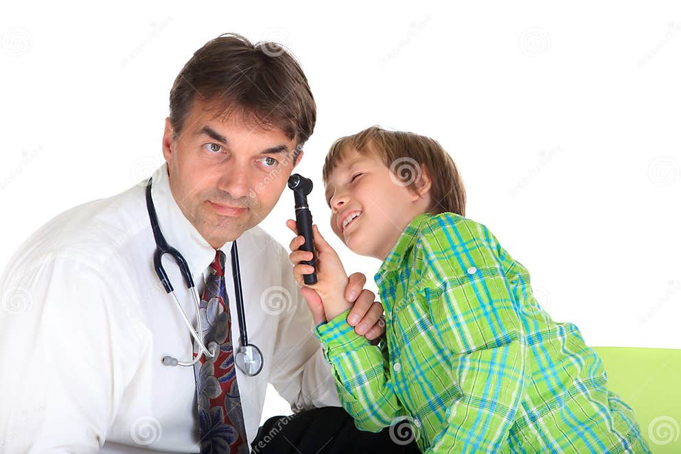 Boy playing doctor stock photo. Image of exam, device - 13926838