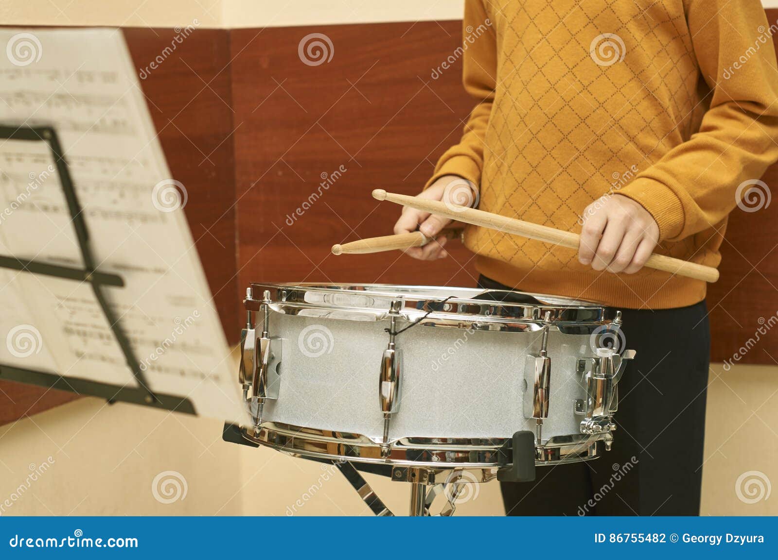 Boy playing drum stock photo. Image of playing, playful - 86755482