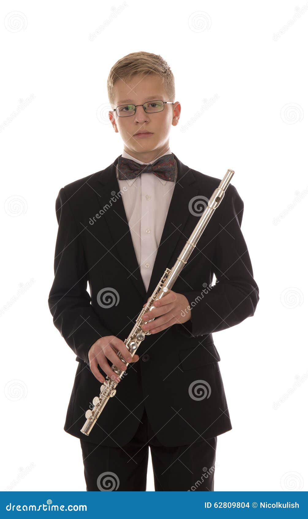 Boy playing a flute stock photo. Image of playing, lifestyle - 62809804