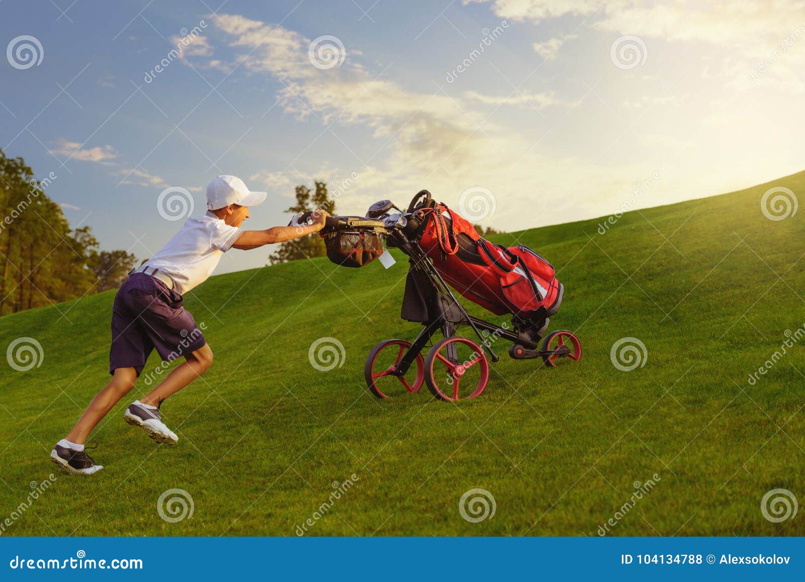 Boy playing golf stock photo. Image of golfer, athlete - 104134788