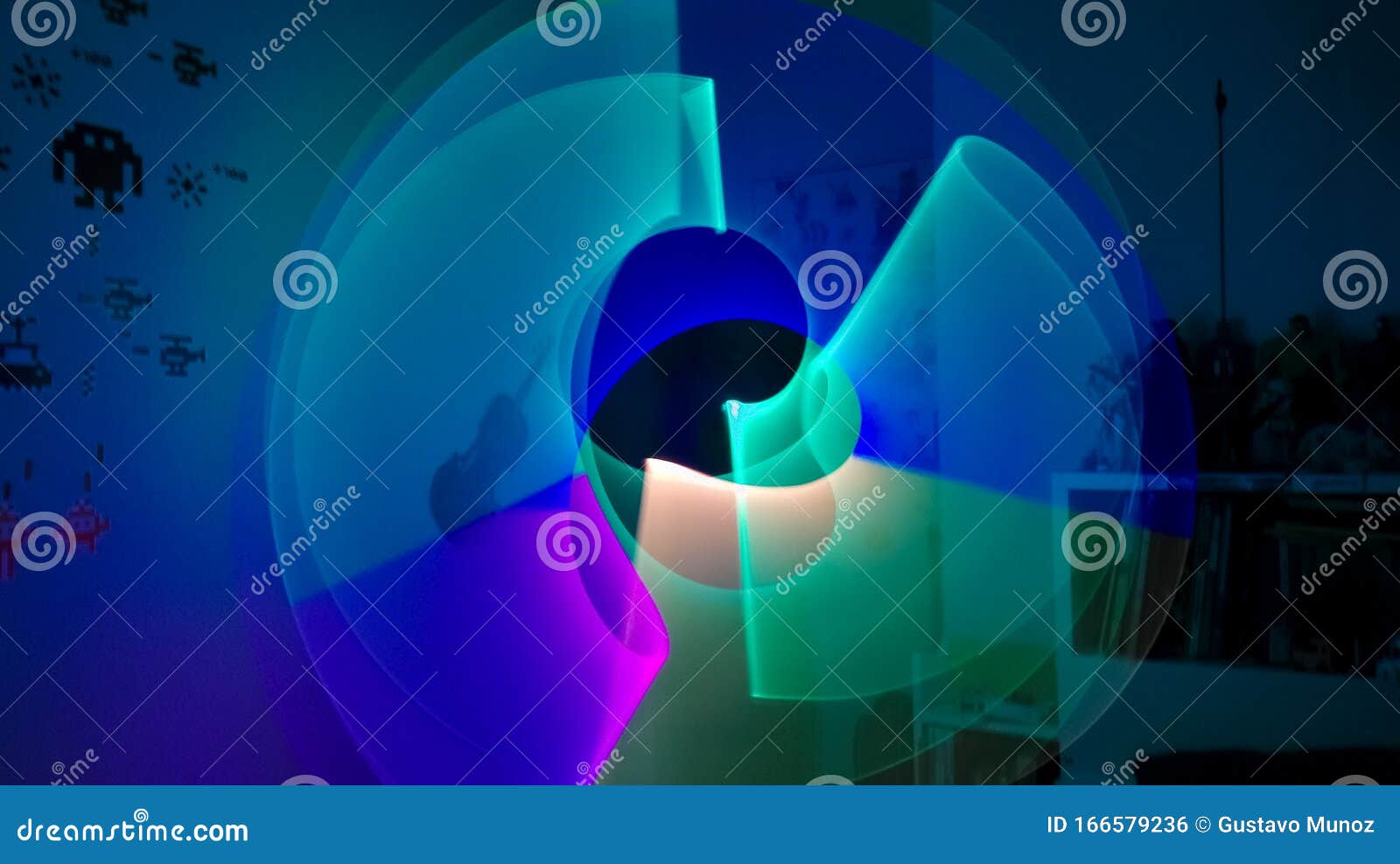 Boy Playing in His Room with Lightsaber in Various Colors with Figures ...