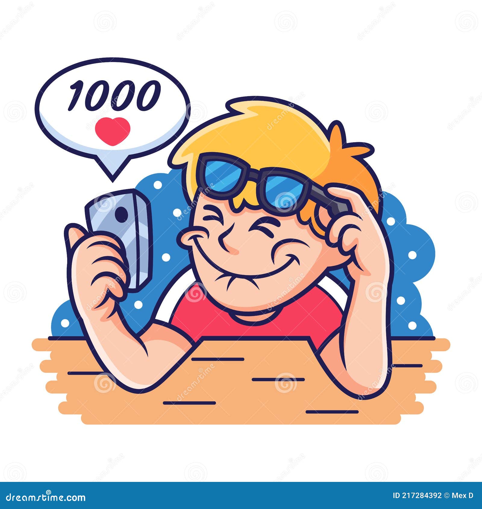 Boy Playing Phone with Cute Expression Cartoon. Vector Icon ...