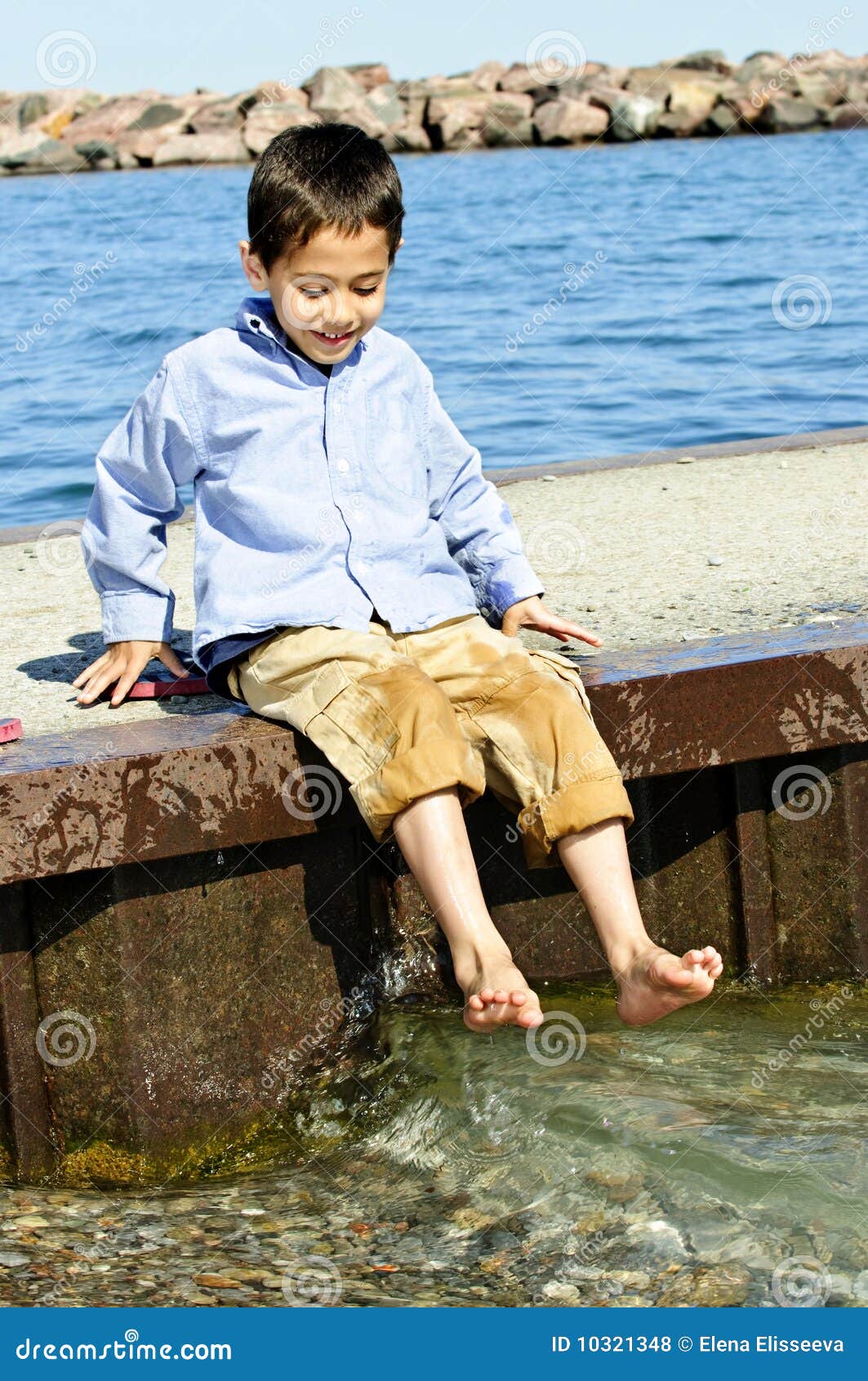Boy playing on pier stock photo. Image of dock, relaxing - 10321348