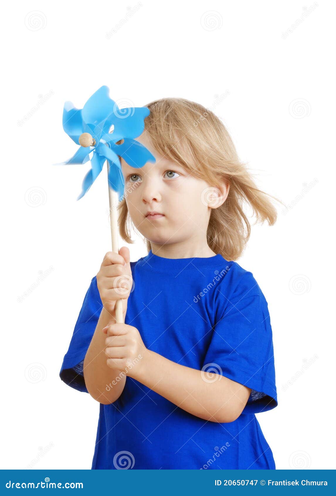 Boy playing with pinwheel stock image. Image of childhood - 20650747