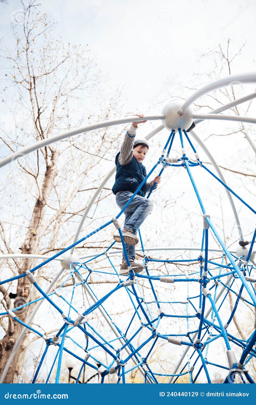 A Boy Playing on a Playground in a Maze Stock Image - Image of maze ...