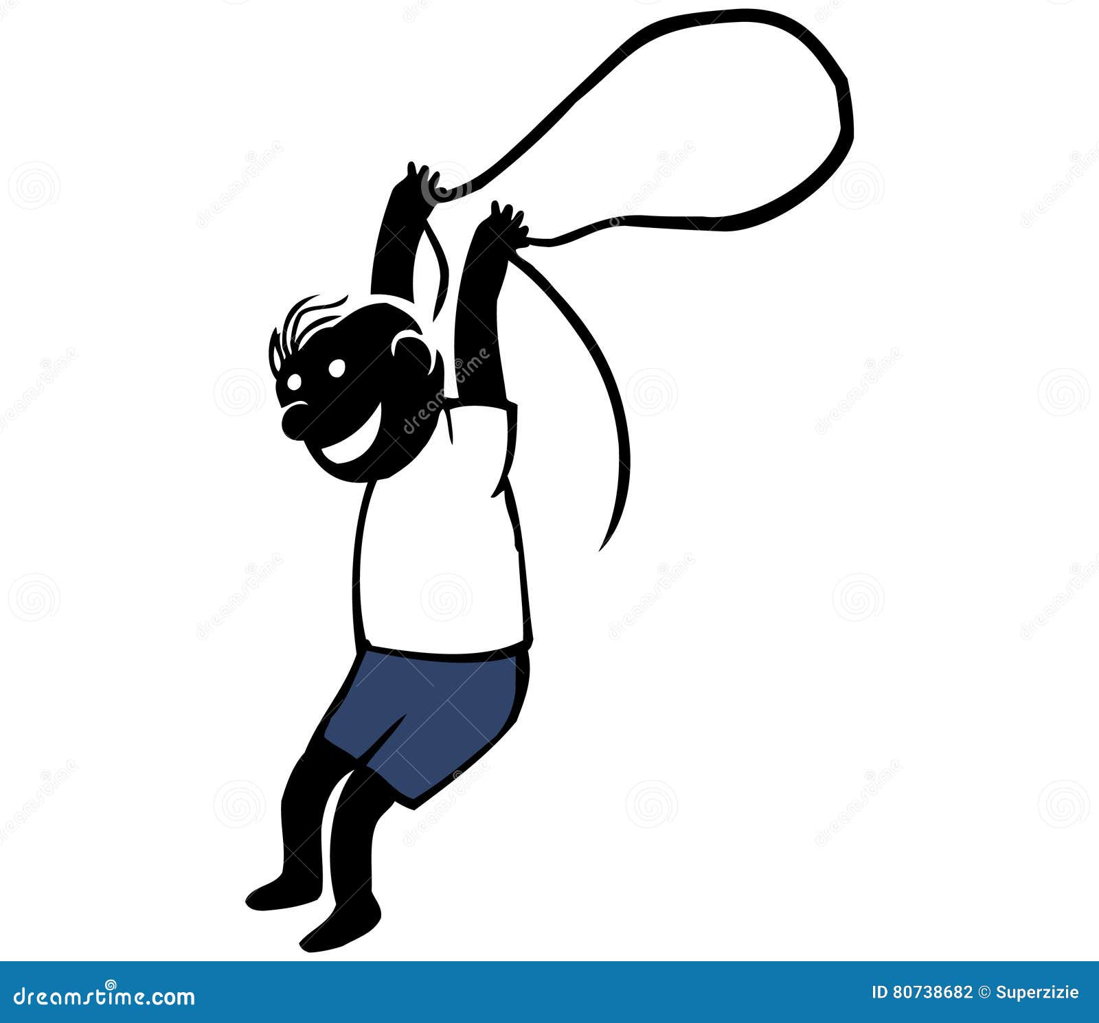Boy Playing Rope stock vector. Illustration of childhood - 80738682