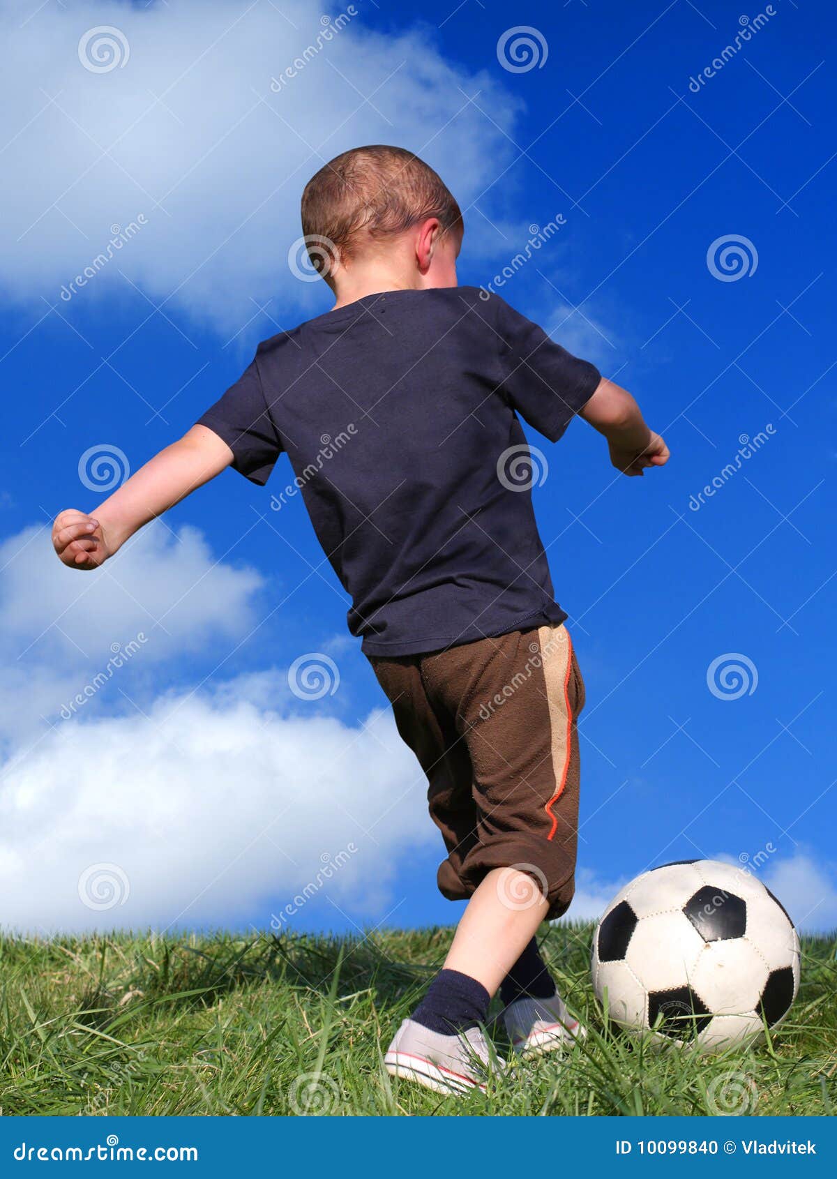 Boy playing soccer stock photo. Image of nature, practice - 10099840