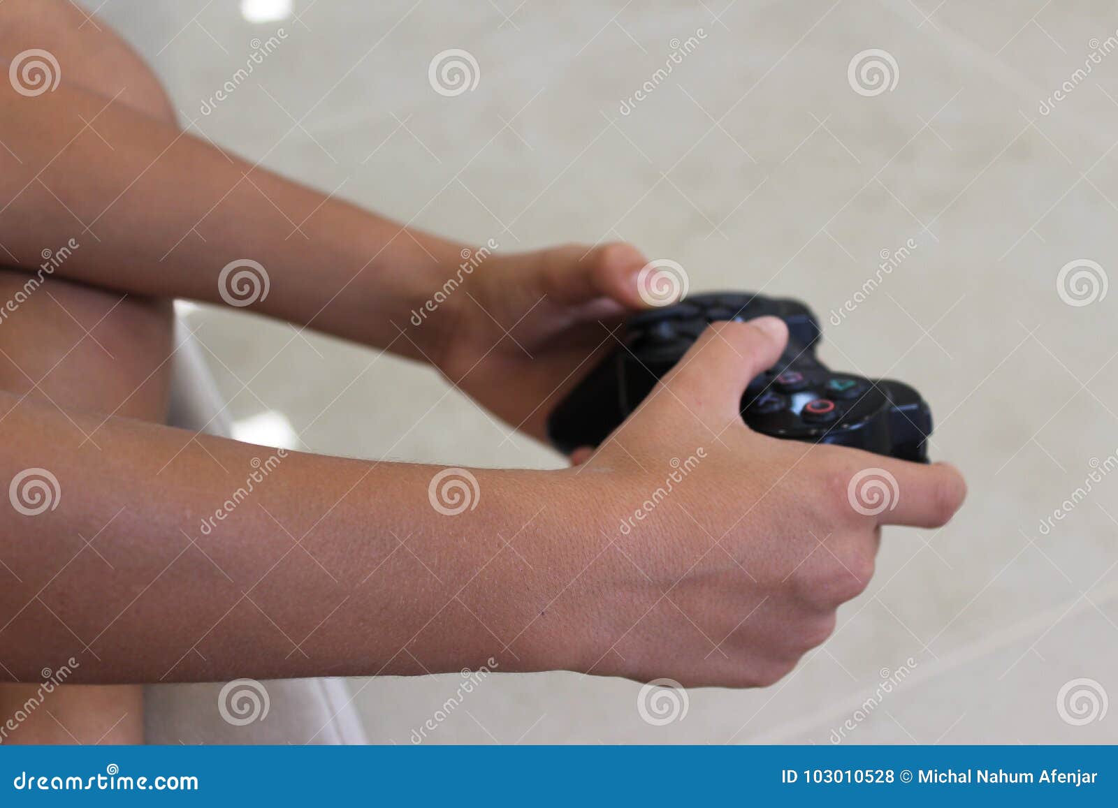 Boy`s Hands Playing Video Game Stock Photo - Image of child, joystick ...