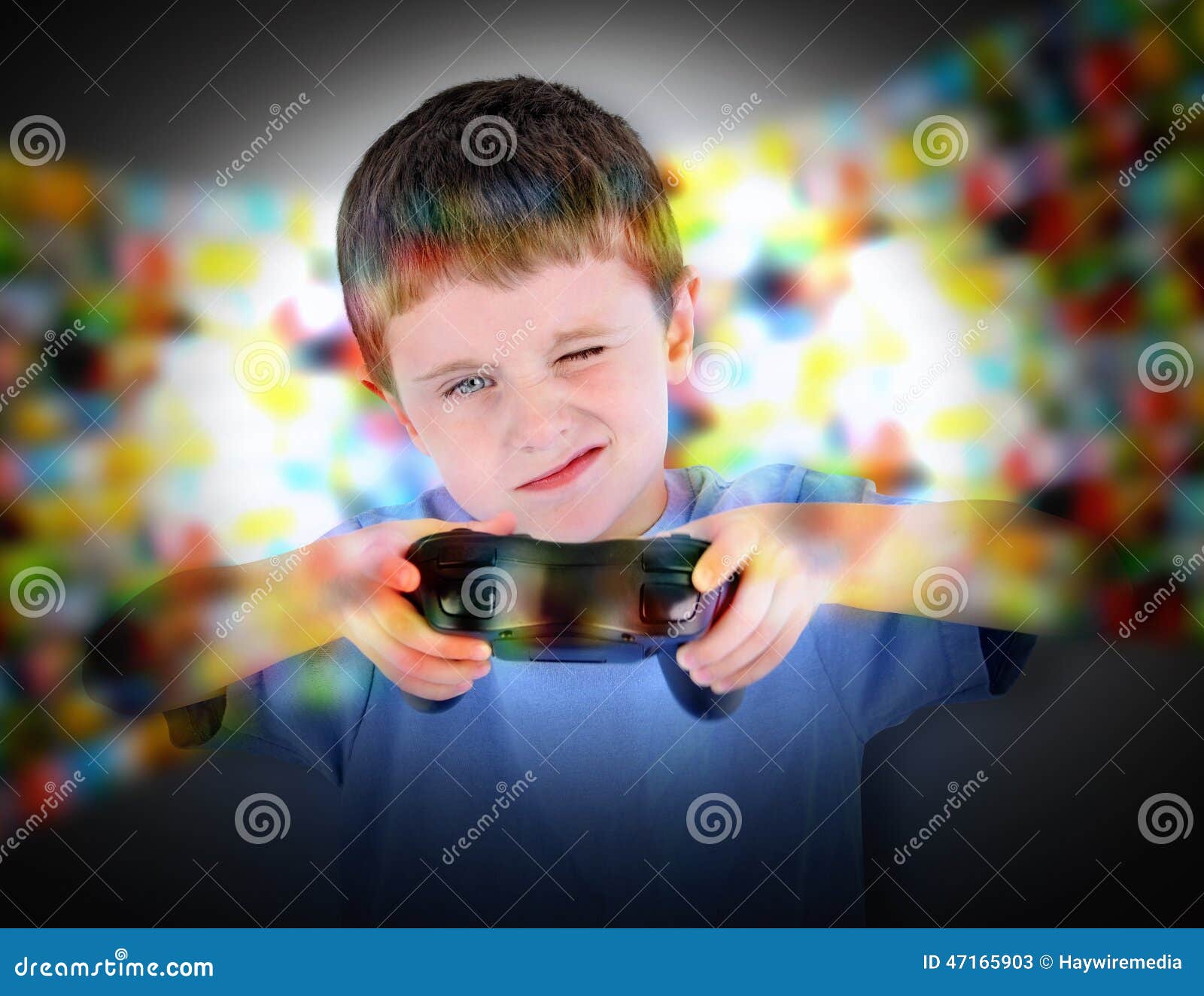 Boy Playing Video Game Controller Stock Image - Image of handheld ...