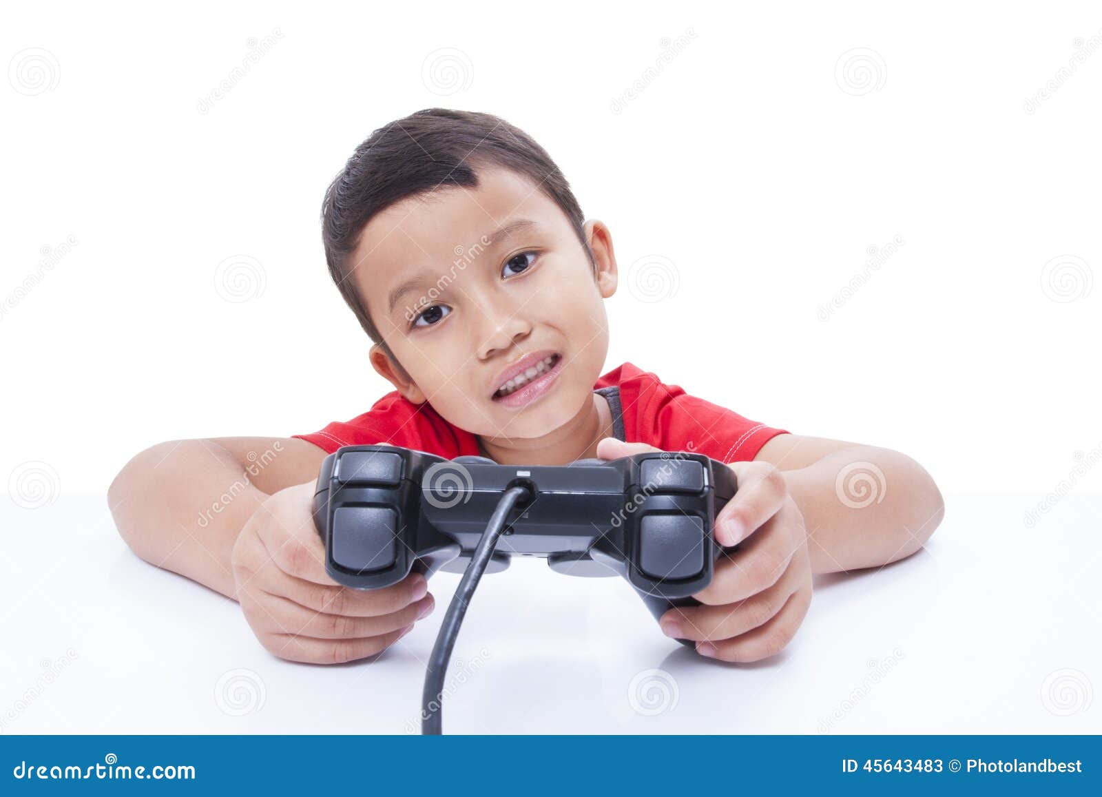 Boy playing video game stock image. Image of playing - 45643483