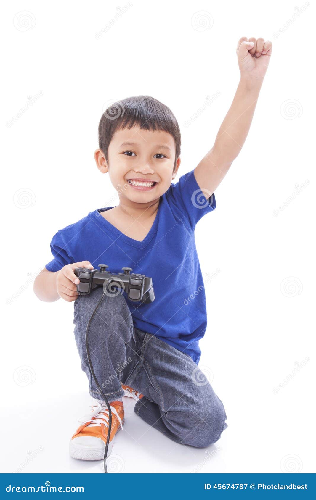 Boy playing video game stock image. Image of child, play - 45674787