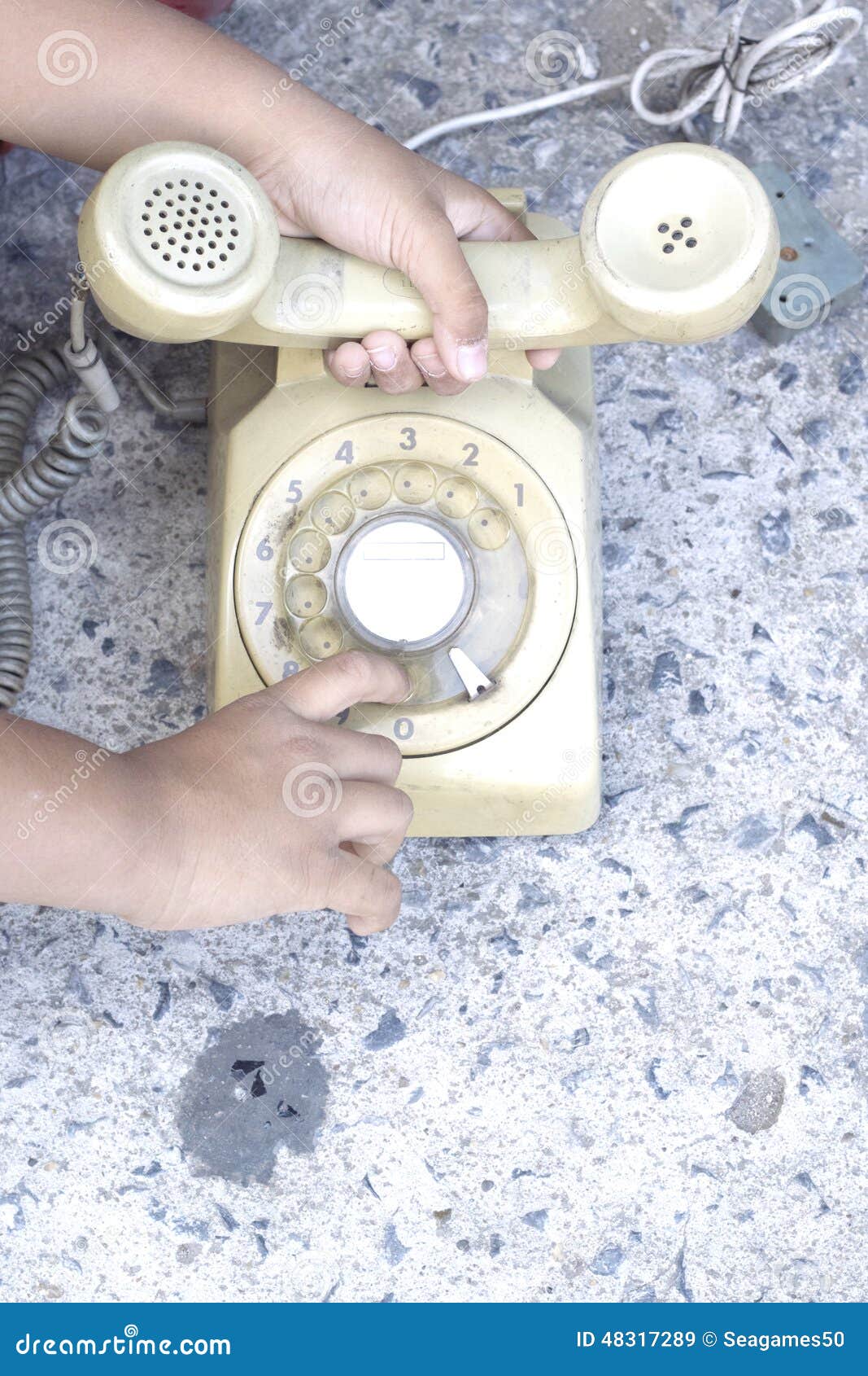 The Boy Playing Vintage Telephone Stock Image - Image of call, antique ...