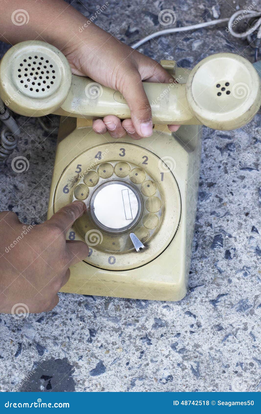 The Boy Playing Vintage Telephone Stock Photo - Image of revival ...