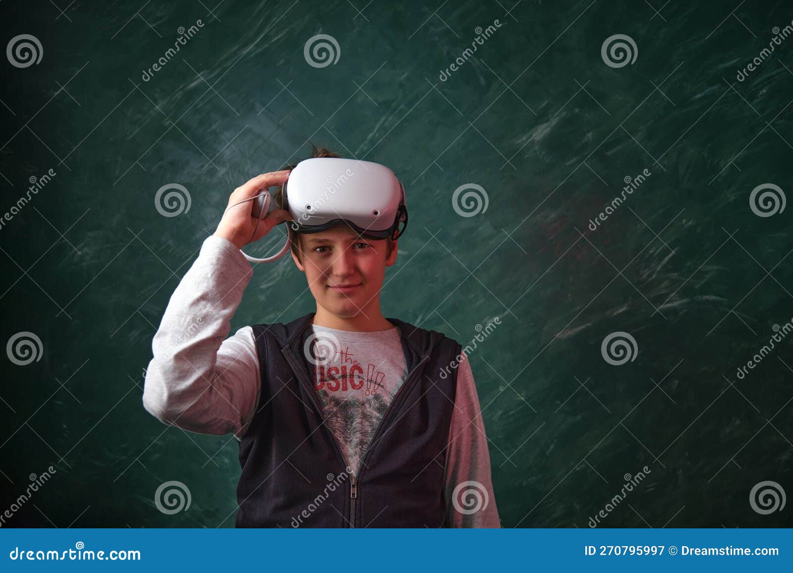 A Boy Playing with VR Glasses Stock Image - Image of digital, video ...