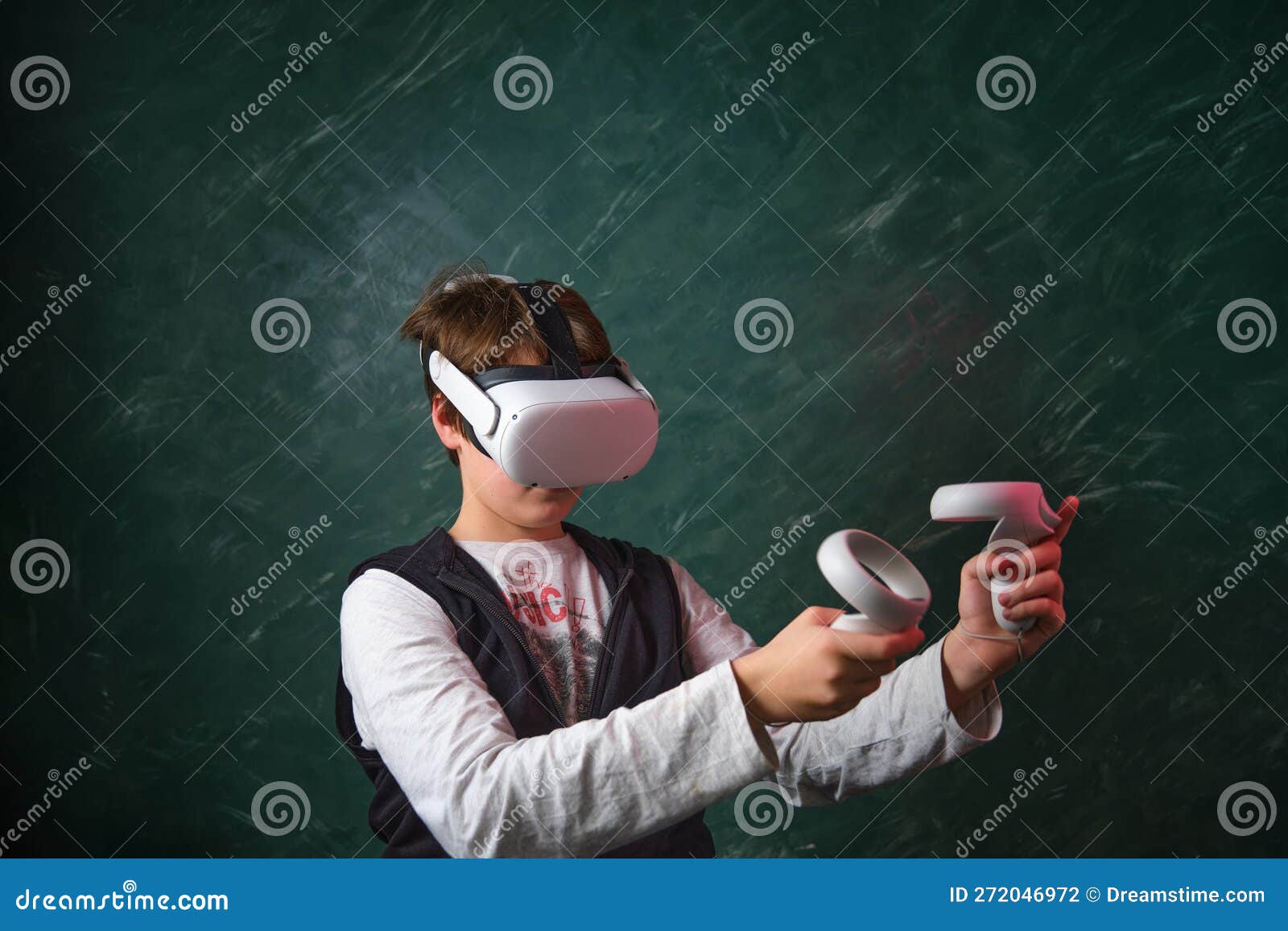 A Boy Playing with VR Headset Stock Photo - Image of education ...