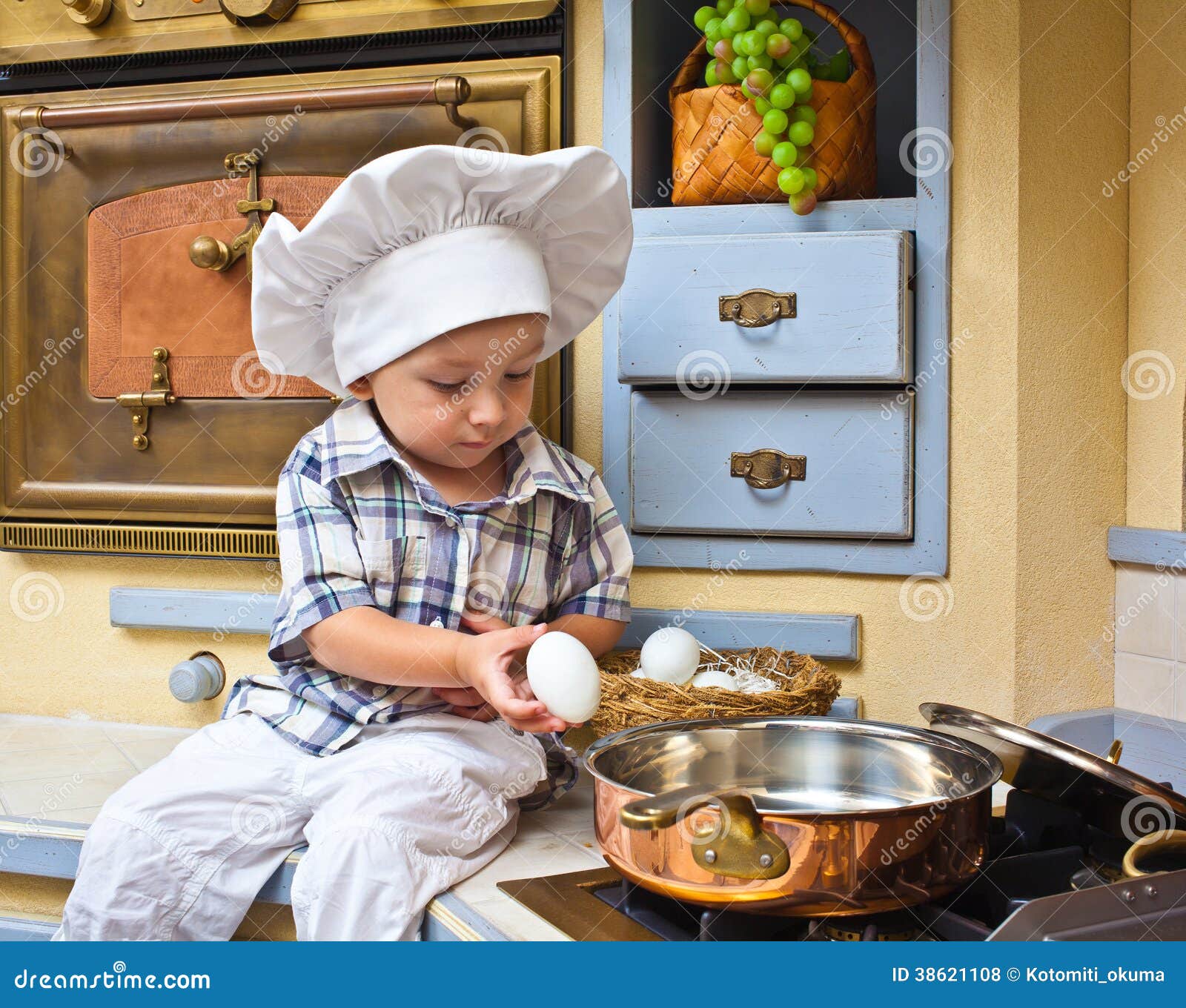Boy plays the cook stock photo. Image of people, child - 38621108