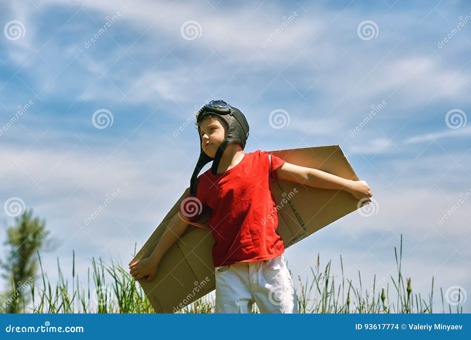 A Boy Plays in the Pilot of the Plane Stock Photo - Image of flight ...
