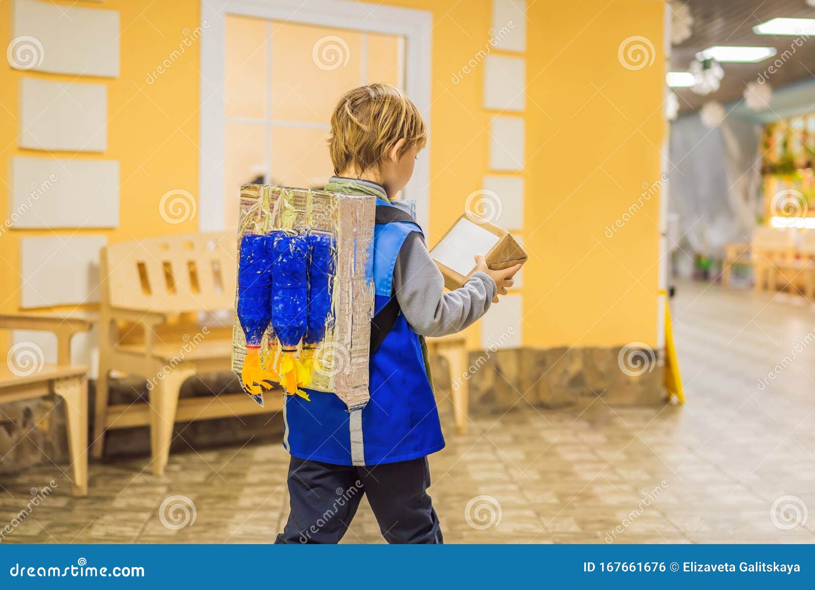 The Boy Plays that he is a Postman Stock Photo - Image of deliverer ...